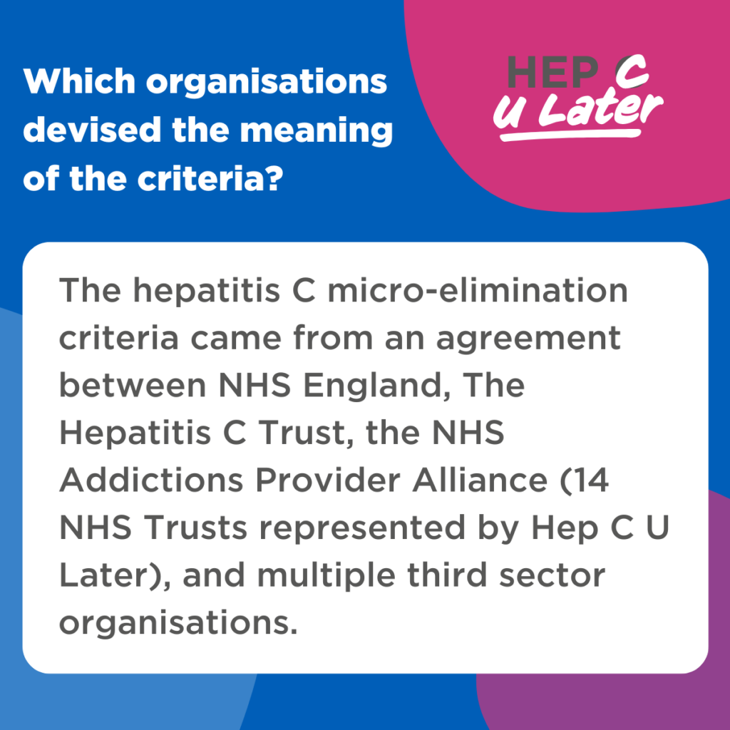 What does hepatitis C micro-elimination in drug services mean? - HEP C ...